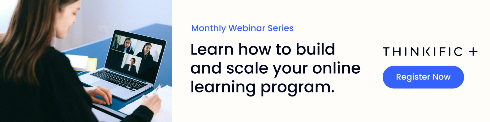 Webinars presented by Thinkific Plus